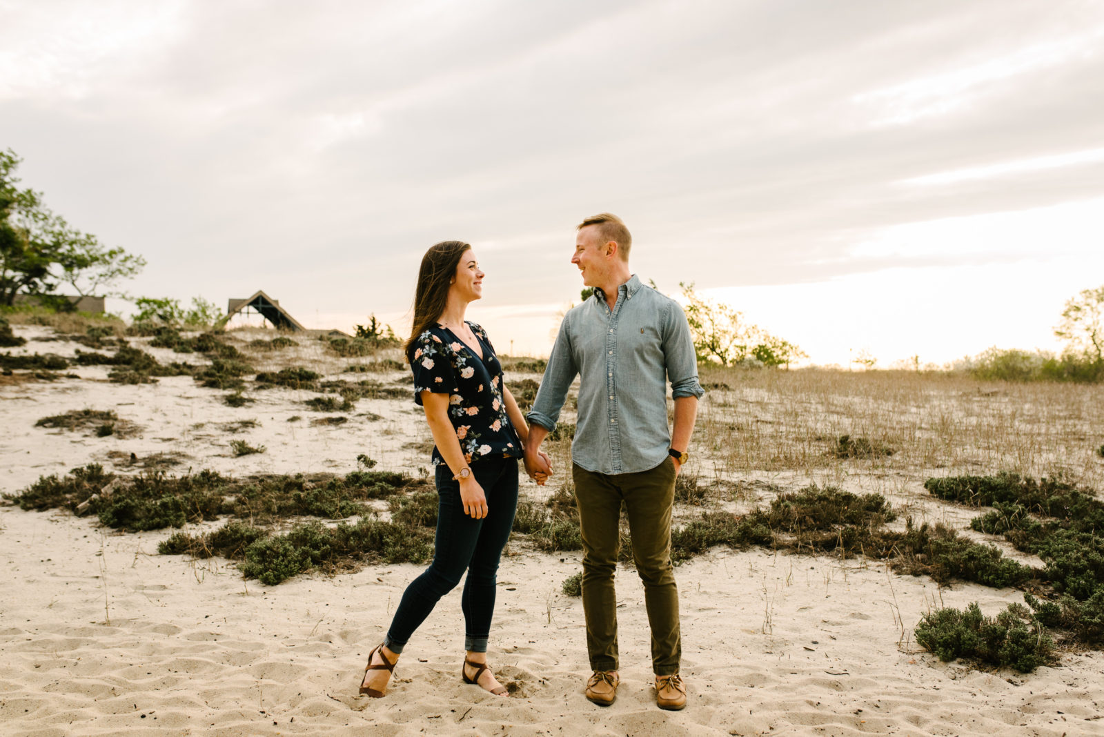 Chris + Andrea | Engagement Session at Cape Henlopen State Park ...