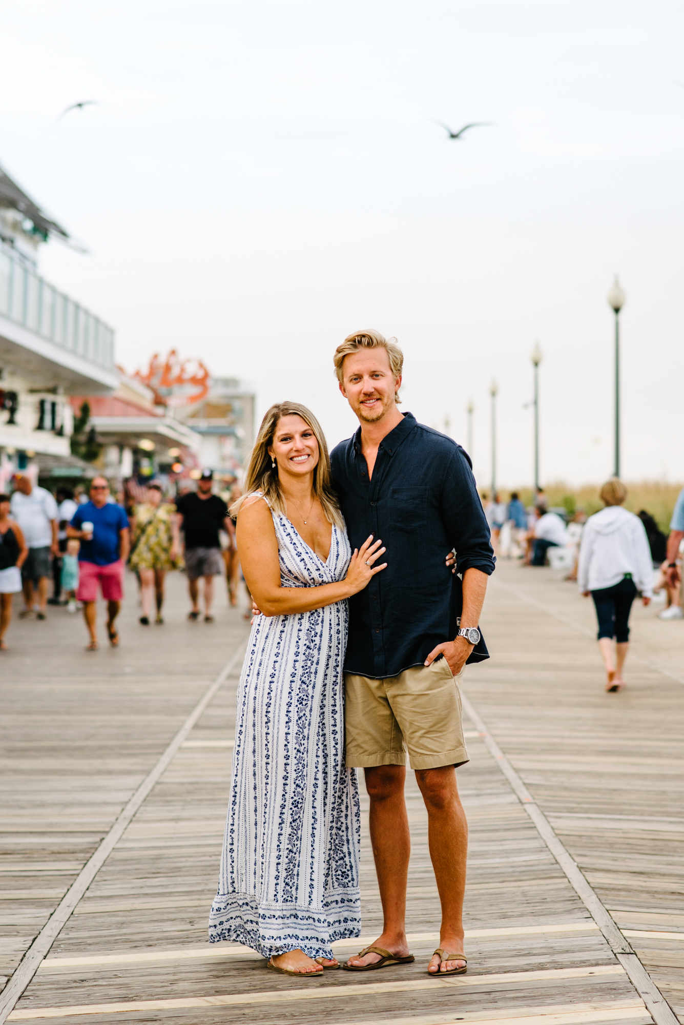 Rehoboth Beach Boardwalk Engagement Session | Chelsea + Conway ...